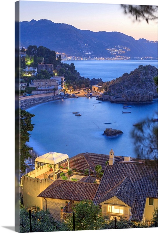 Italy, Sicily, Messina district, Taormina, Mazzaro bay | Great Big Canvas