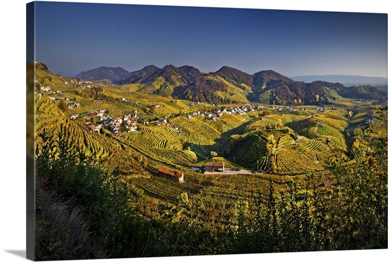 Italy, Valdobbiadene, Santo Stefano & Follo locality, Prosecco ...