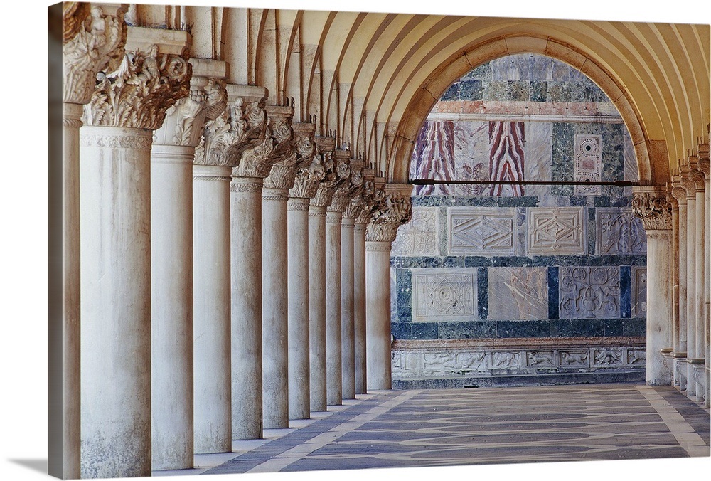 Italy, Venice, Palazzo Ducale, colonnade Wall Art, Canvas Prints ...