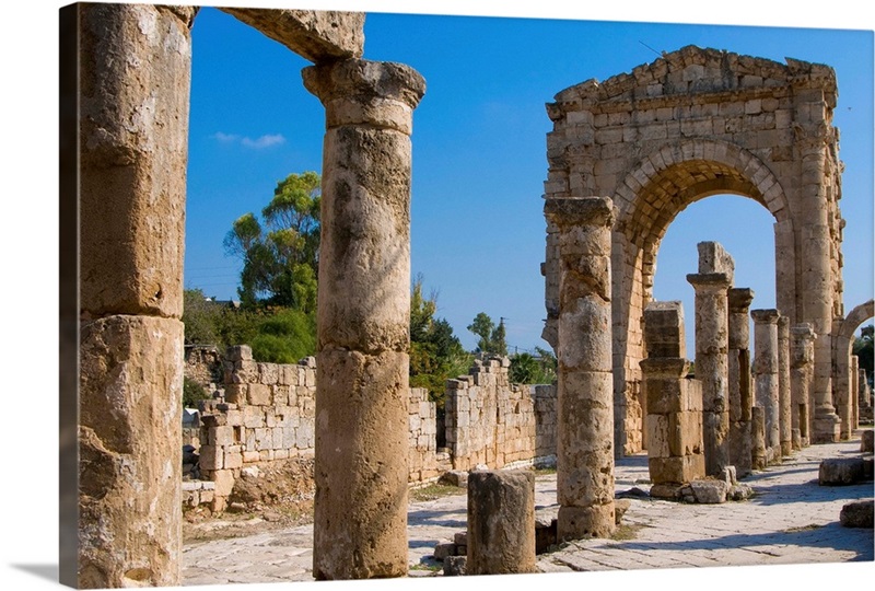 Lebanon, Al-Janub, Tyre, Archaeological site of al-Bass | Great Big Canvas