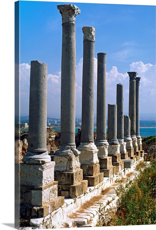 Lebanon, Al-Janub, Tyre, Ruins near the old port | Great Big Canvas