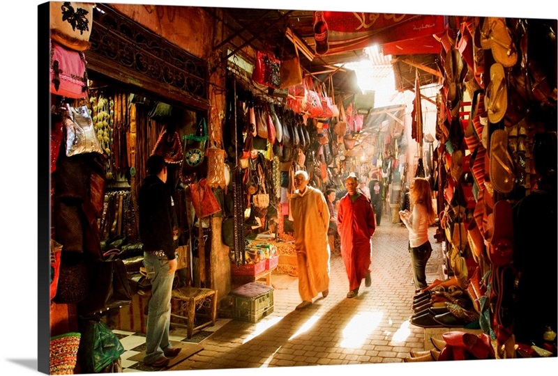 Morocco, Marrakech, inside the souk | Great Big Canvas