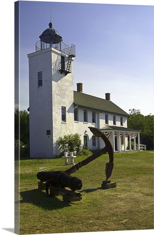 New York, Long Island, Cutchogue, Horton Point Lighthouse and Nautical ...