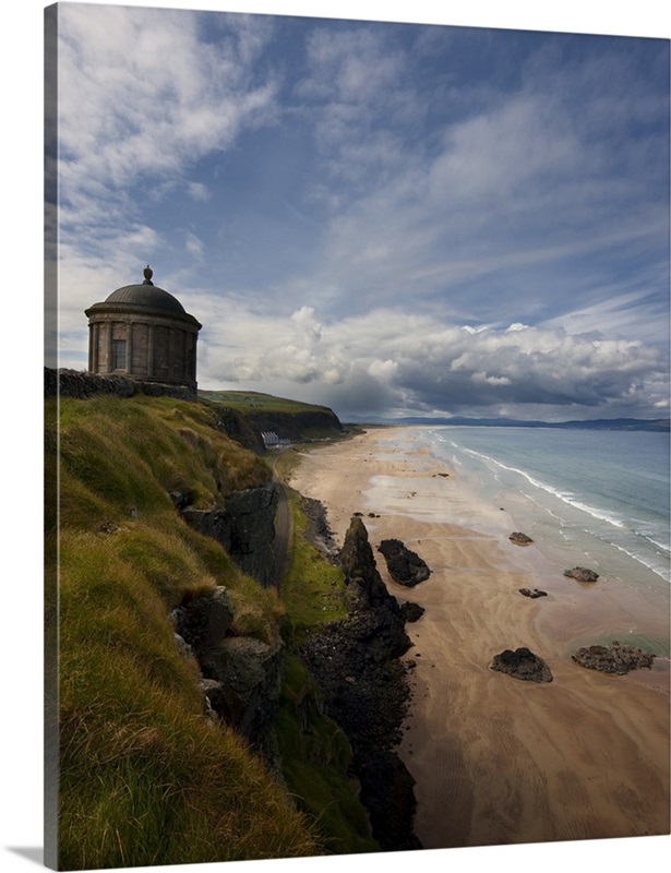 Northern Ireland, Castlerock, Mussenden Temple near Castlerock village ...