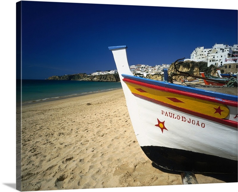 Portugal, Albufeira, Beach and town | Great Big Canvas