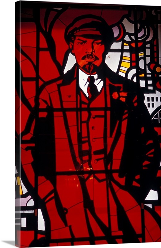 Russia, Saint Petersburg, Museum of Russian Revolution, Lenin portrait ...