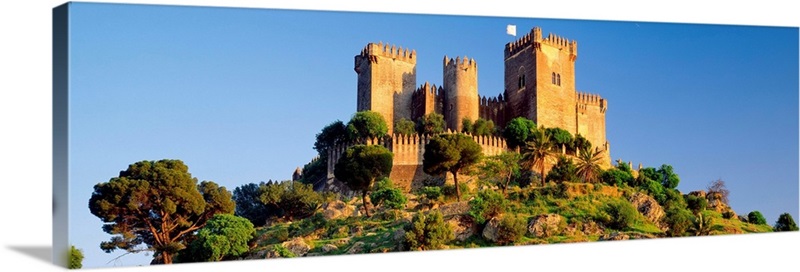 Spain, Andalucia, Cordoba, Palma del Rio town, Almodovar del Rio castle ...