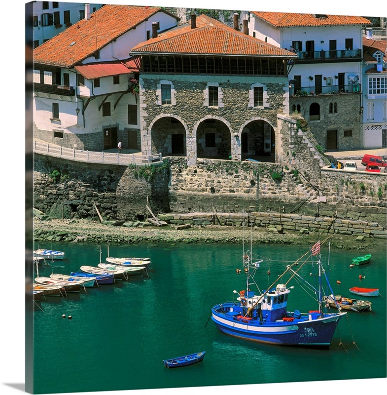 Spain, Basque, Mutriku village, the harbor | Great Big Canvas