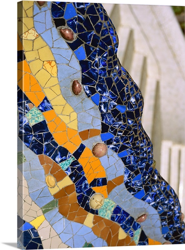 Spain, Catalonia, Barcelona, Parc Guell, Lizard (by Gaudi) | Great Big ...
