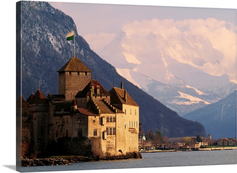 Switzerland, Lake Geneva, Castle of Chillon | Great Big Canvas