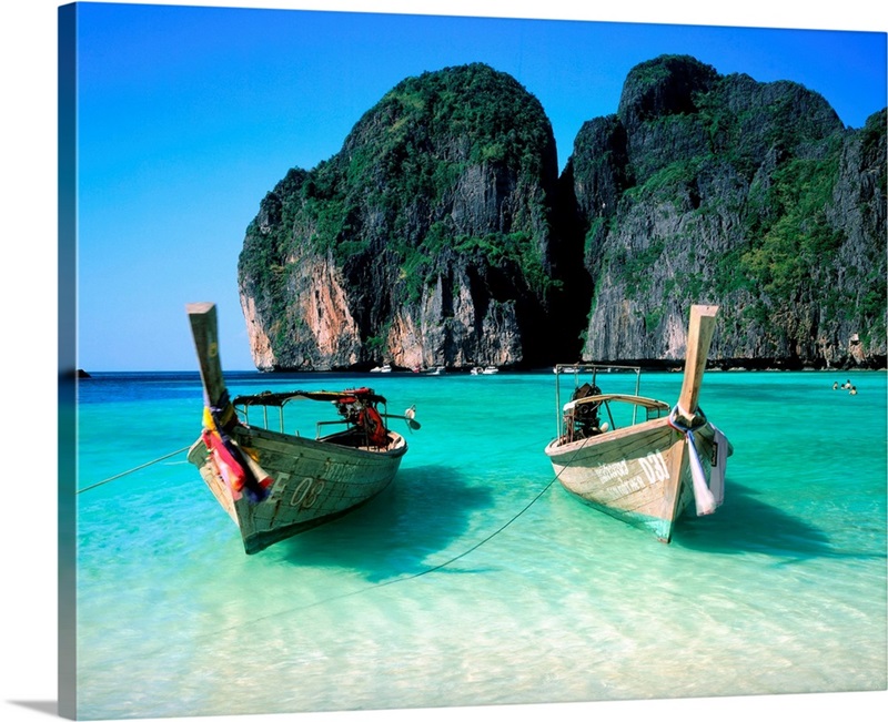 Thailand, Andaman Sea, Phi Phi Lay Island, Maya Bay | Great Big Canvas