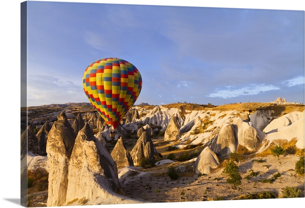 Turkey, Cappadocia, Goreme, Hot air balloon at sunset Wall Art, Canvas ...