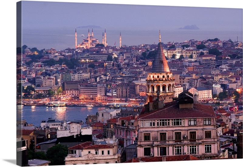 Turkey, Istanbul, Background of Golden Horn and Sultanahmet | Great Big ...