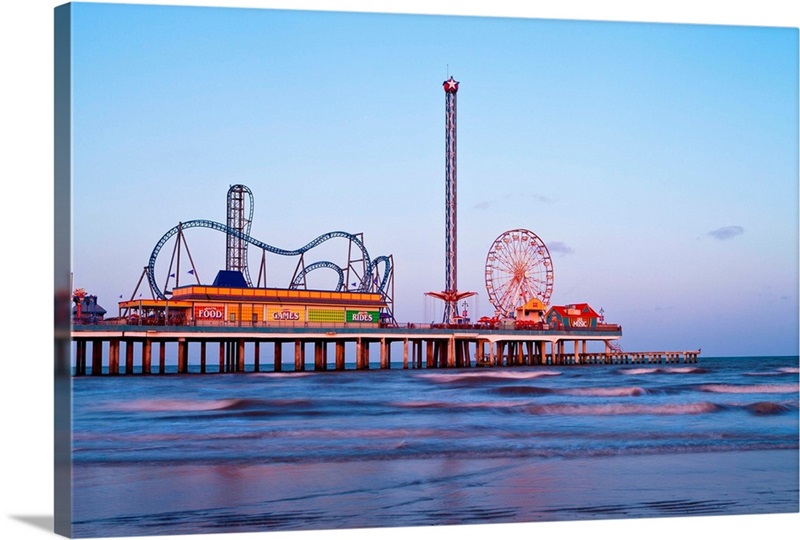 Usa, Texas, Galveston, Historic Pleasure Pier | Great Big Canvas
