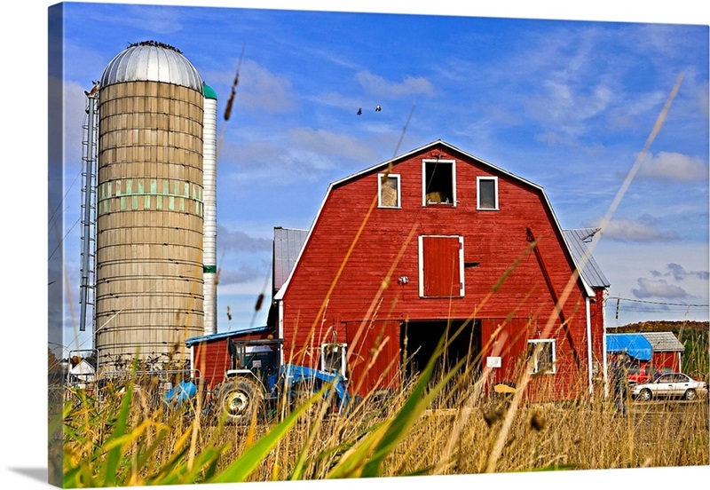 Vermont, red barn in autumn scene | Great Big Canvas