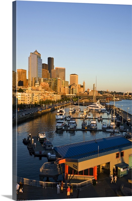 Washington, Seattle, The Marina seaport at Pier 66 | Great Big Canvas