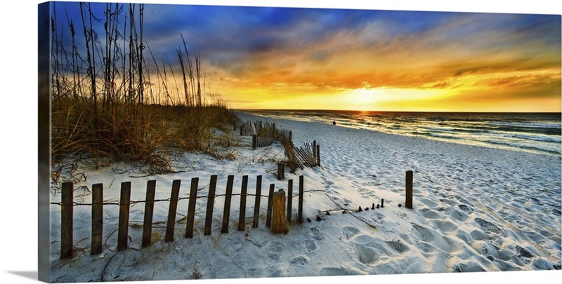 Panoramic Landscape Red Sunset Sunrise | Great Big Canvas
