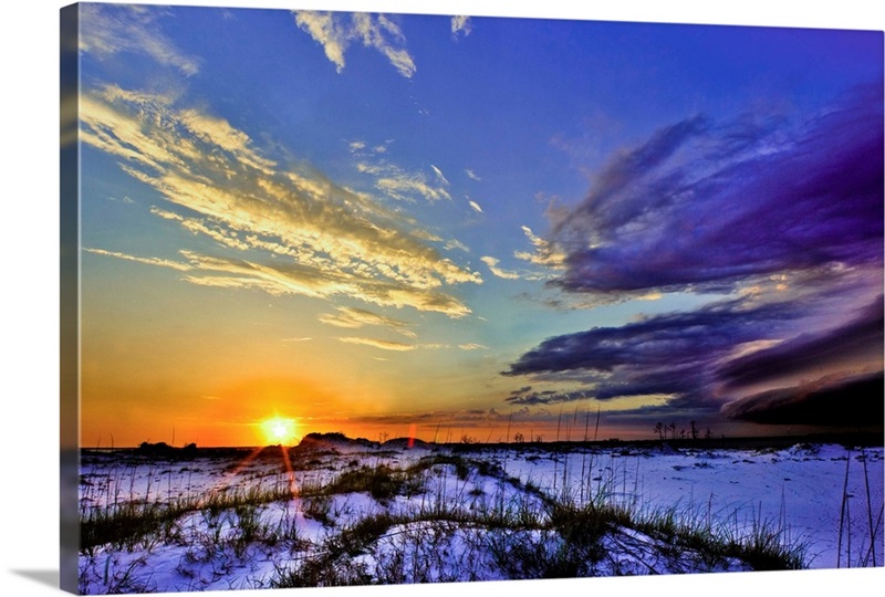 Sunset Over The Sand Dunes-Expansive Blue Sky | Great Big Canvas