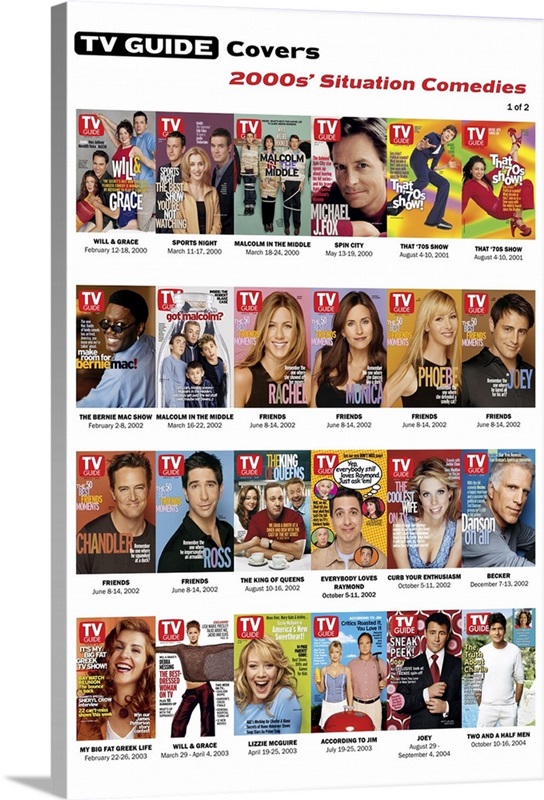 2000s' Situation Comedies #1 of 2, TV Guide Covers Poster, 2020 Wall ...