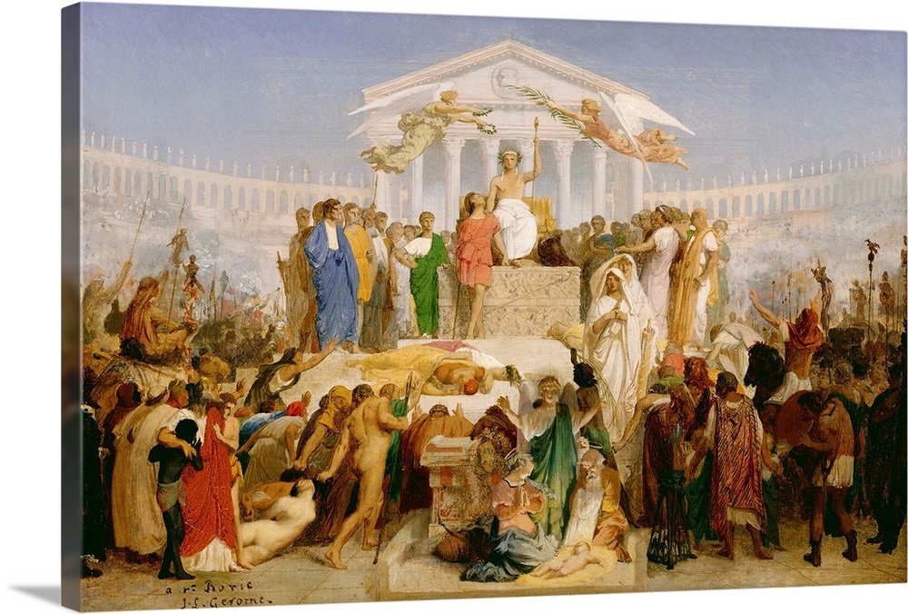 Age of Augustus, the Birth of Christ, by Jean-Leon Gerome Wall Art ...