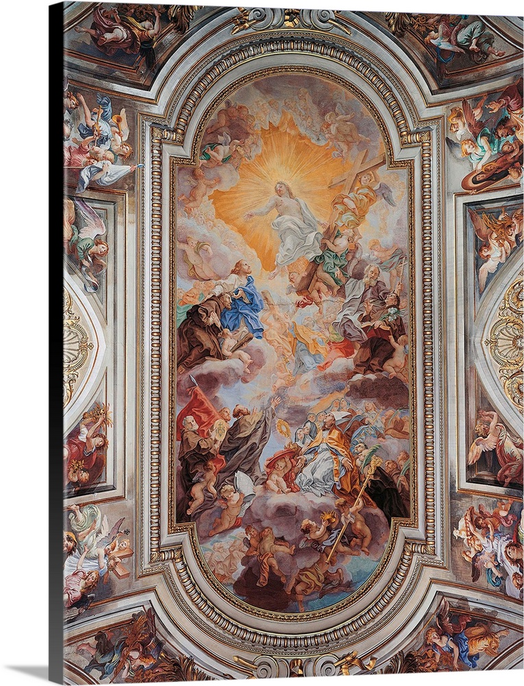 Apotheosis of the Franciscan Order, by Giovanni Battista Gaulli, 1707 ...