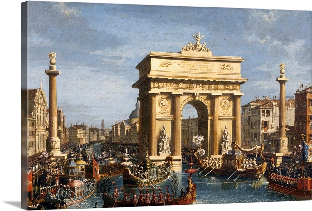 Arrival of Napoleon in Venice in 1807, painting by Giuseppe Borsato ...