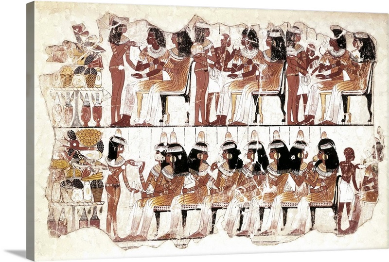 Banquet Scene, Egyptian art | Great Big Canvas