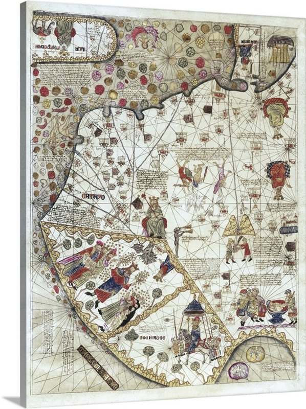 Catalan Atlas, Sixth Leaf, Map of Catay (China), 1375 | Great Big Canvas