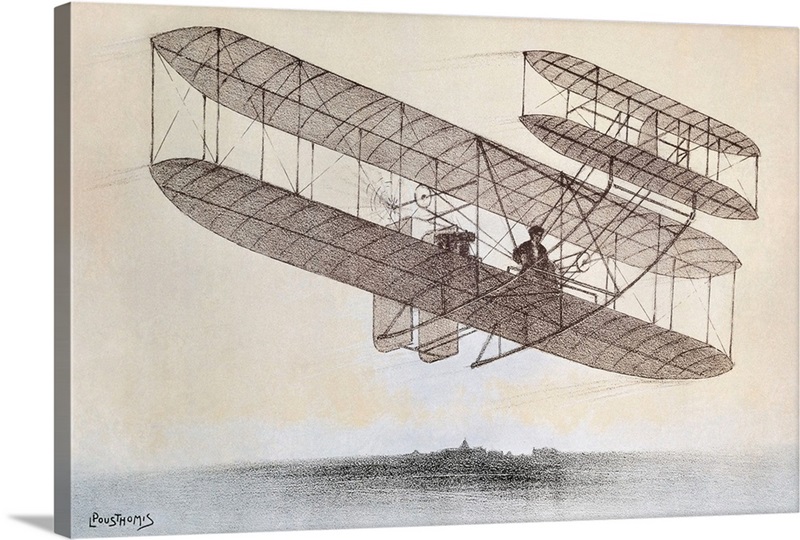 Flight carried out by one of the Wright brothers plane models | Great ...
