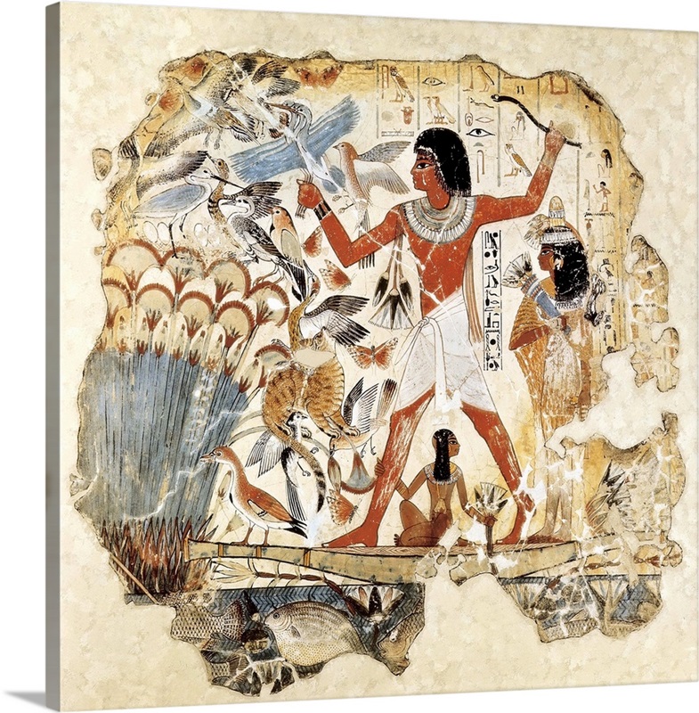 Fowling in the marshes. ca. 1400 BC. 18th Dynasty | Great Big Canvas