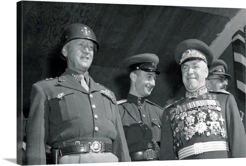 General George S. Patton And Soviet Marshall Gregory Zhukov | Great Big ...
