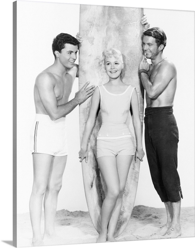 Gidget, James Darren, Sandra Dee, Cliff Robertson - Vintage Publicity Photo, 1961 | Great Big Canvas