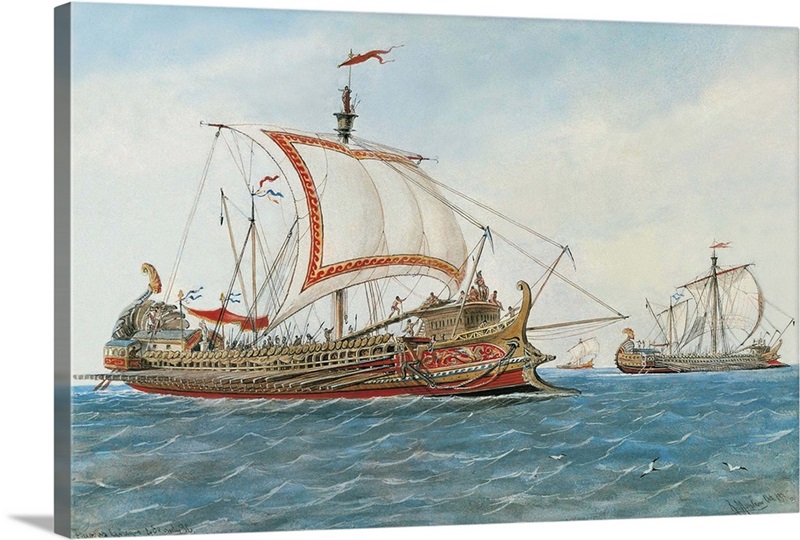 Greek trireme warship | Great Big Canvas