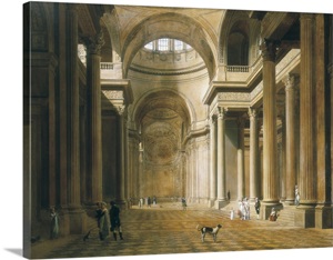 Interior of the Pantheon Wall Art, Canvas Prints, Framed Prints, Wall ...