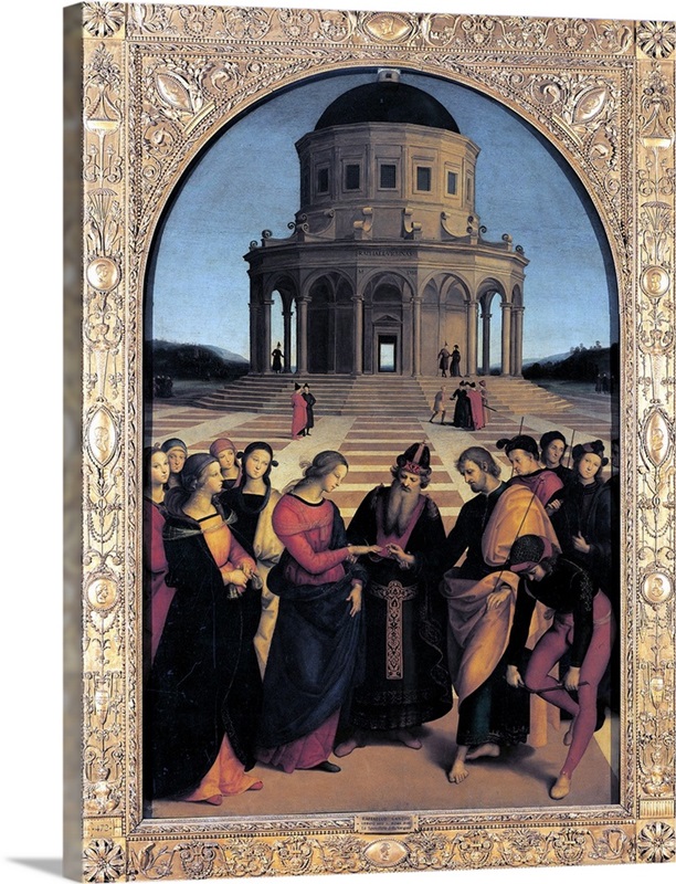 Marriage of the Virgin, by Raphael, 1504. Brera Art Gallery, Milan ...