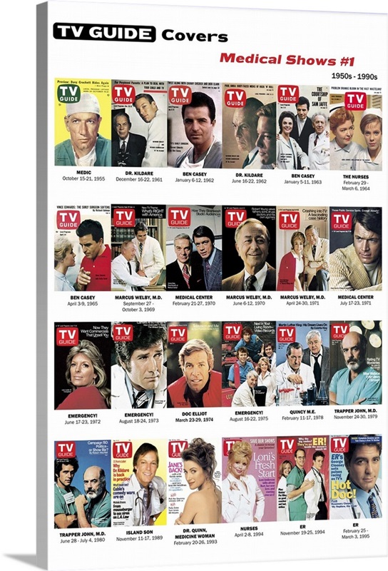 Medical Shows #1 (1950s - 1990s), TV Guide Covers Poster, 2020 Wall Art ...
