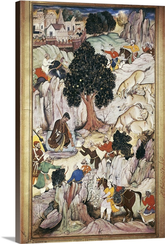 Mughal emperor of India (1565-1605) Muhammad Akbar | Great Big Canvas