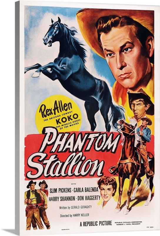 Phantom Stallion, Koko Horse, Rex Allen, Slim Pickens, 1954 | Great Big ...