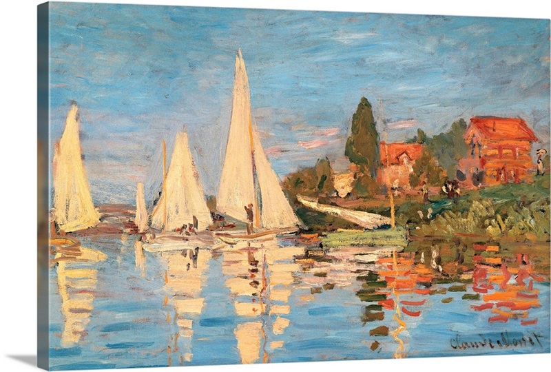Regatta at Argenteuil, Monet Claude, 1872. Musee d'Orsay, Paris, France ...