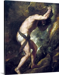 Sisyphus. 1548-49. By Titian. Prado Museum. Madrid, Spain Wall Art ...