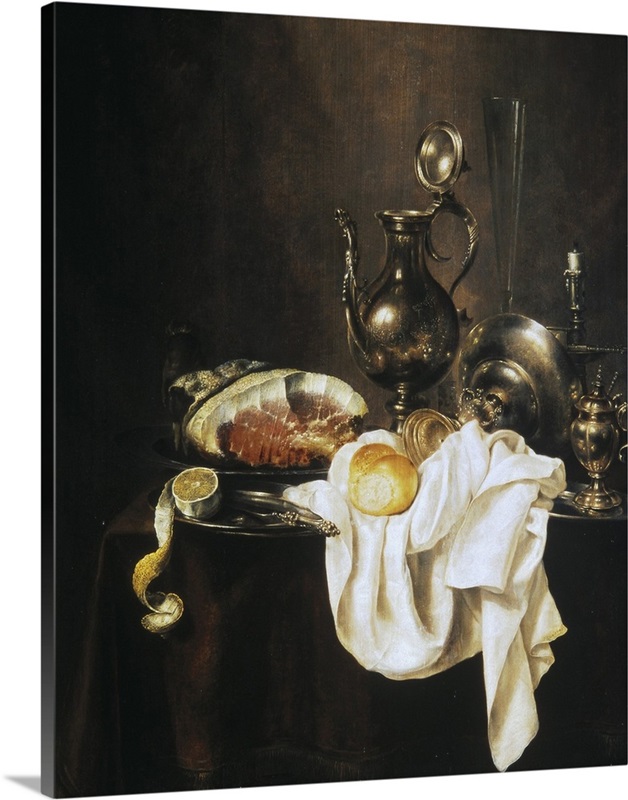 Still Life of Ham and Silver Plate | Great Big Canvas