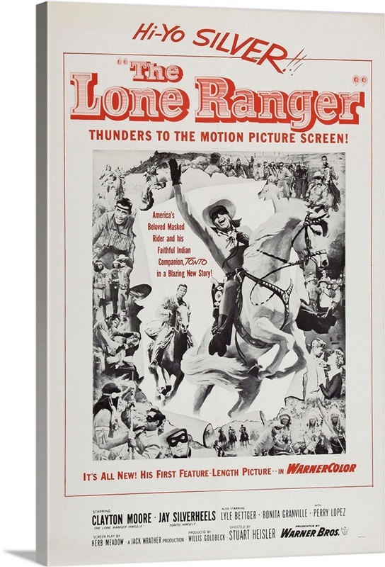 The Lone Ranger - Vintage Movie Poster, 1956 | Great Big Canvas