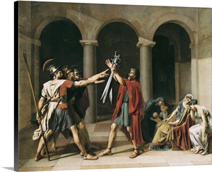 The Oath of the Horatii Wall Art, Canvas Prints, Framed Prints, Wall ...