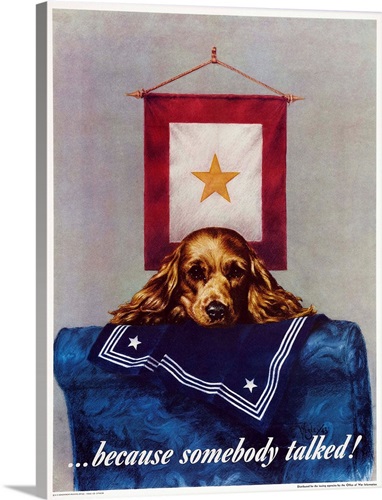 World War II 'Careless Talk' propaganda poster art, 1944 | Great Big Canvas