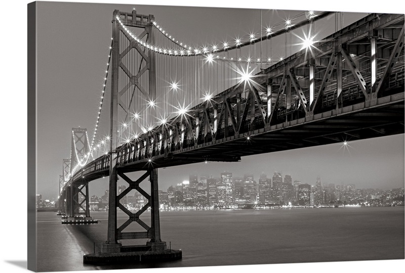 Bay Bridge at Night | Great Big Canvas