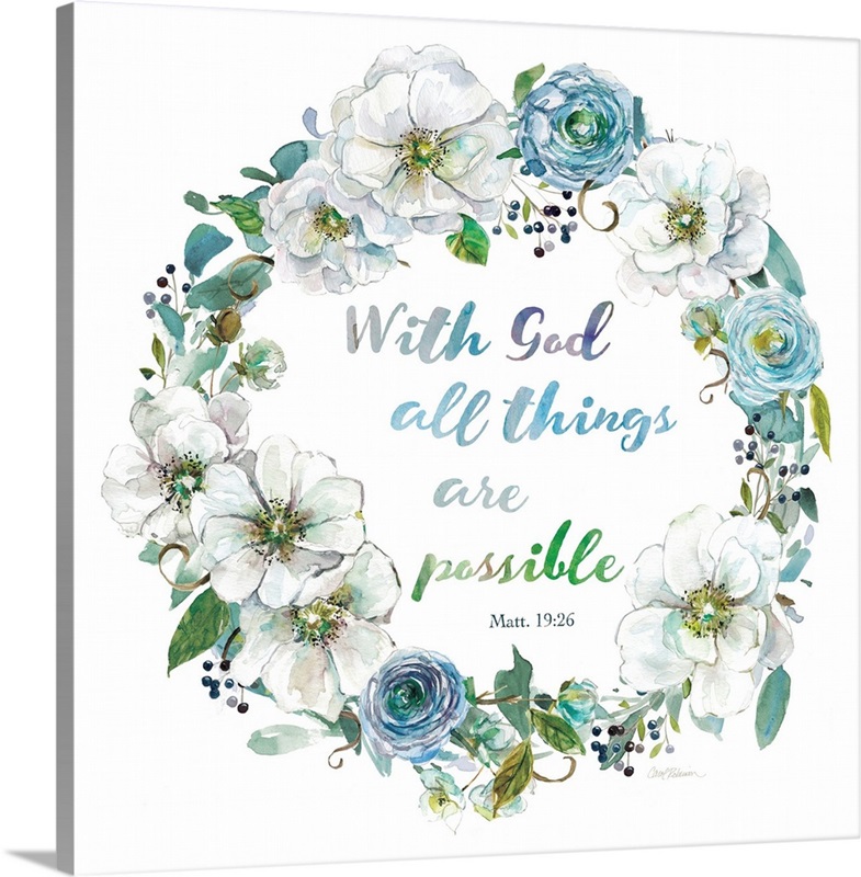 Floral Scripture Wreath II | Great Big Canvas
