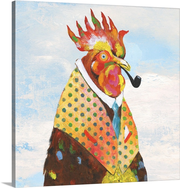 Groovy Rooster and Sky | Great Big Canvas