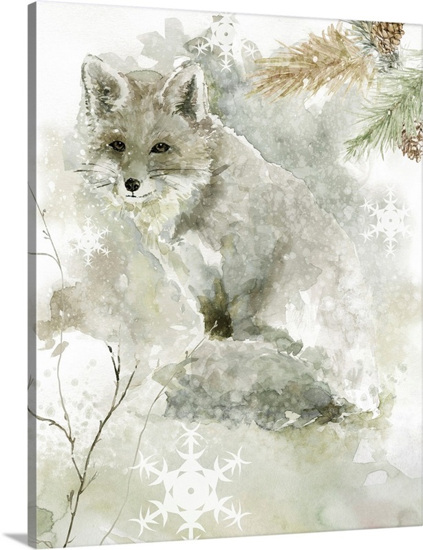Winter Lodge Fox | Great Big Canvas