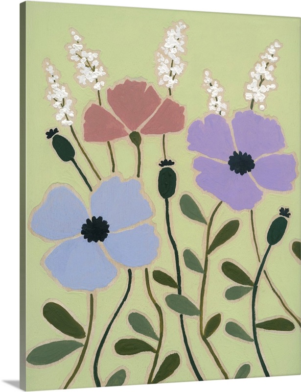 Woodblock Floral III | Great Big Canvas