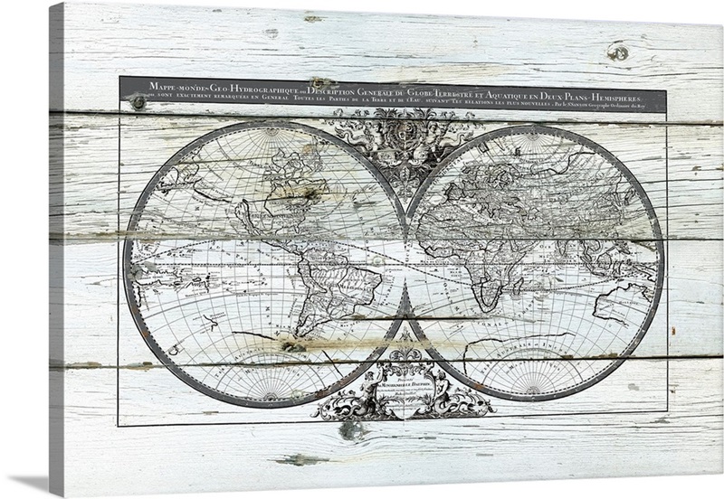World Map Hemispheres | Great Big Canvas
